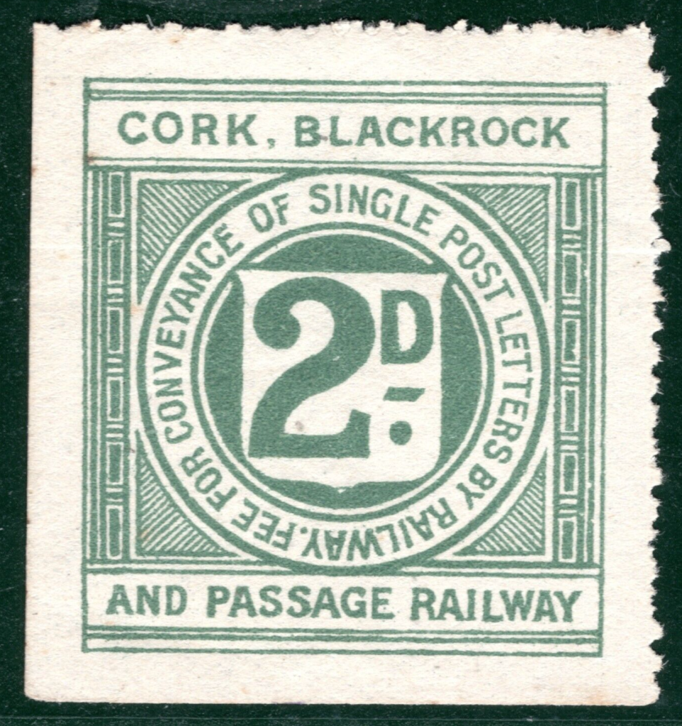 GB Ireland CB&PR Railway Letter Stamp 2d CORK BLACKROCK Mint MM ...