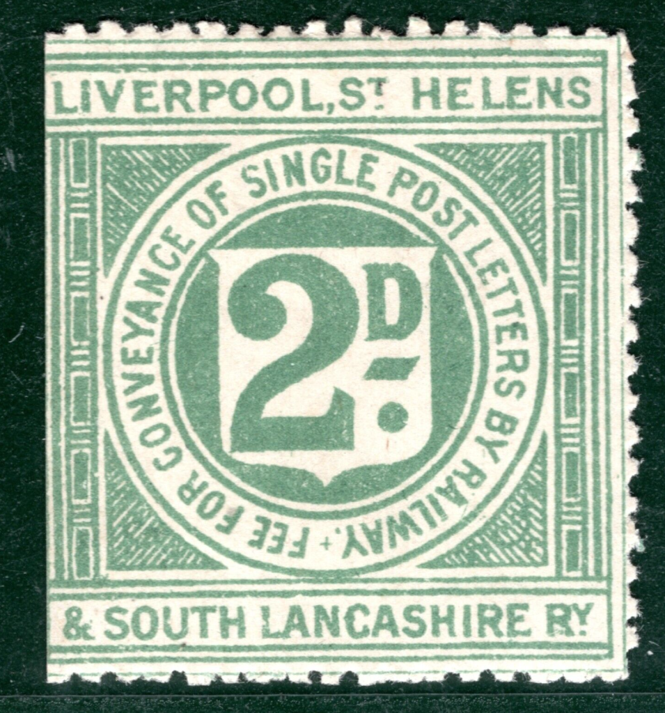 GB LIVERPOOL ST HELENS SOUTH LANCS Railway Letter Stamp 2d Mint RARE ...