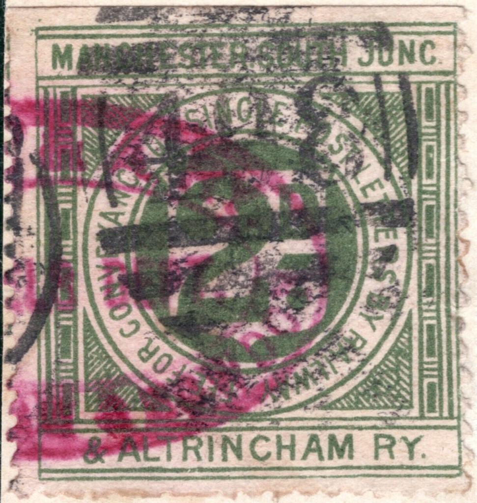 GB MANCHESTER SOUTH JUNC & ALTRINCHAM RAILWAY Letter Stamp 2d MSJAR ...