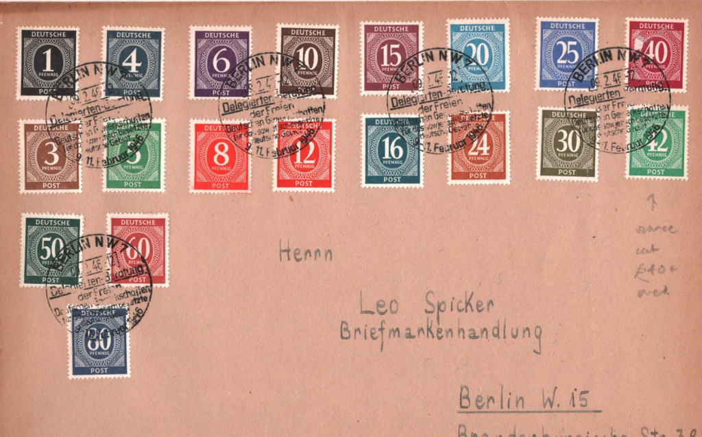 GERMANY (WW2) ALLIED OCCUPATION Stamps{19} 1946 Cover Scarce 42pf Cat £ ...