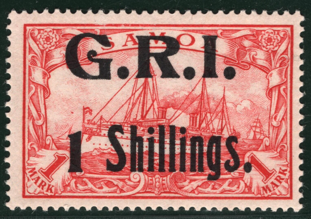 SAMOA *GRI* OCCUPATION WW1 SG.110 1 Shillings Mint Cat £3,250 ...
