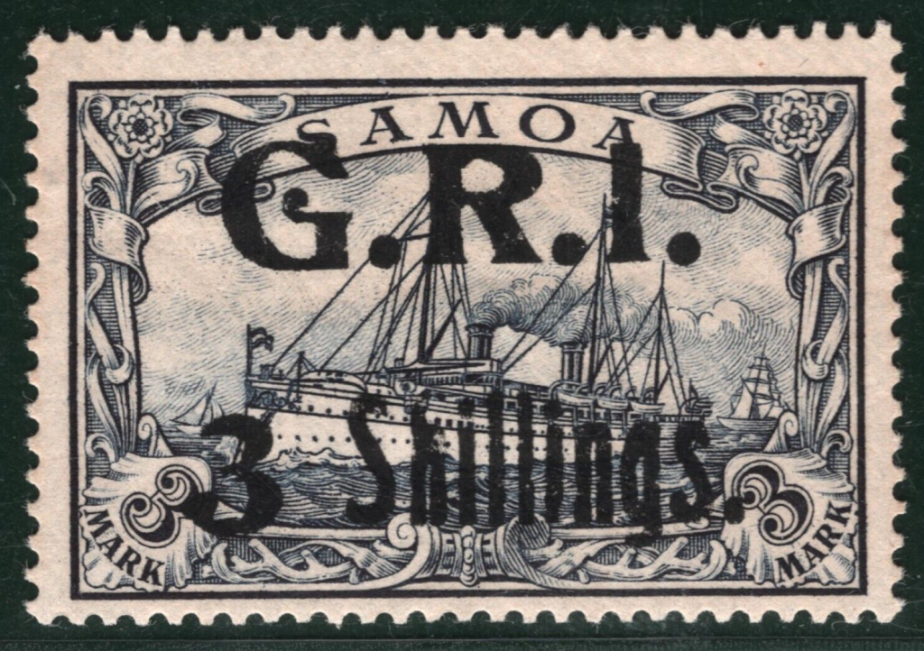 SAMOA *GRI* OCCUPATION WW1 SG.113 3 Shillings Mint Cat £1,400 ...